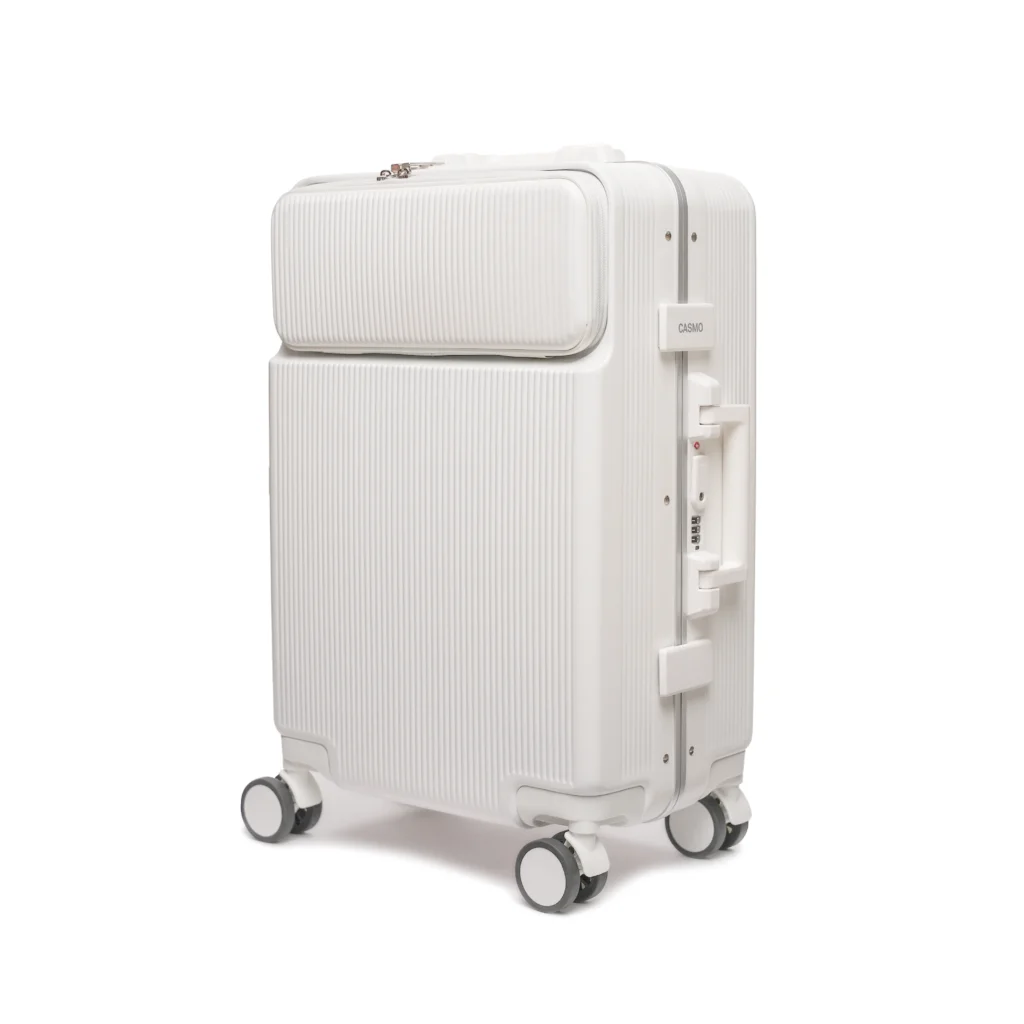 Modern And Stylish CASMO Carry-On 21” in White - CASMO